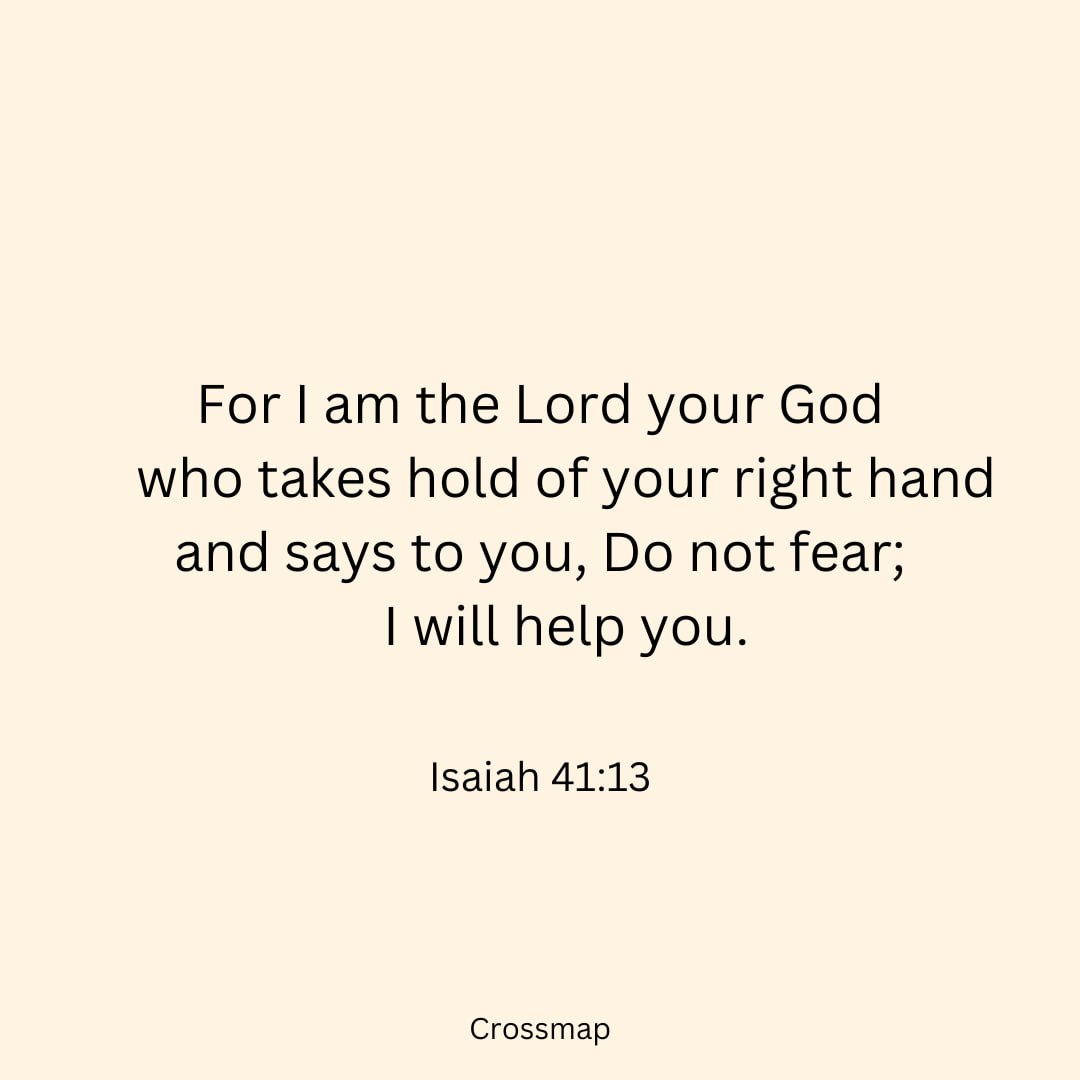 Bible verse Isaiah 41:13 | Crossmap Blogs