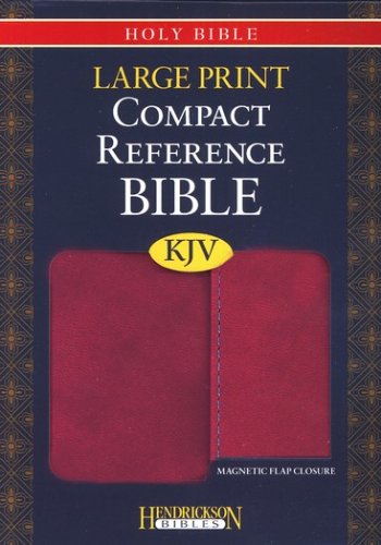 KJV Large Print Compact Reference Bible with Flap Flexisoft Berry by ...