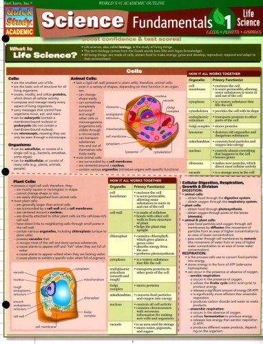 Science Fundamentals 1: Life Science-Cells, Plants, Animals, Laminated ...