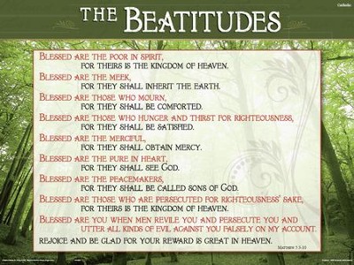 Catholic: Beatitudes – Laminated Poster by | Crossmap Books - Browse ...