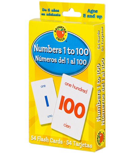 Brighter Child Numbers 1 to 100 Bilingual Flash Cards (English/Spanish ...