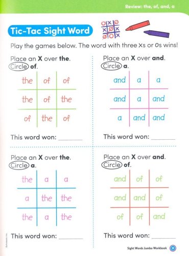 Scholastic Sight Words Jumbo Workbook: 300+ Practice Pages Targeting ...